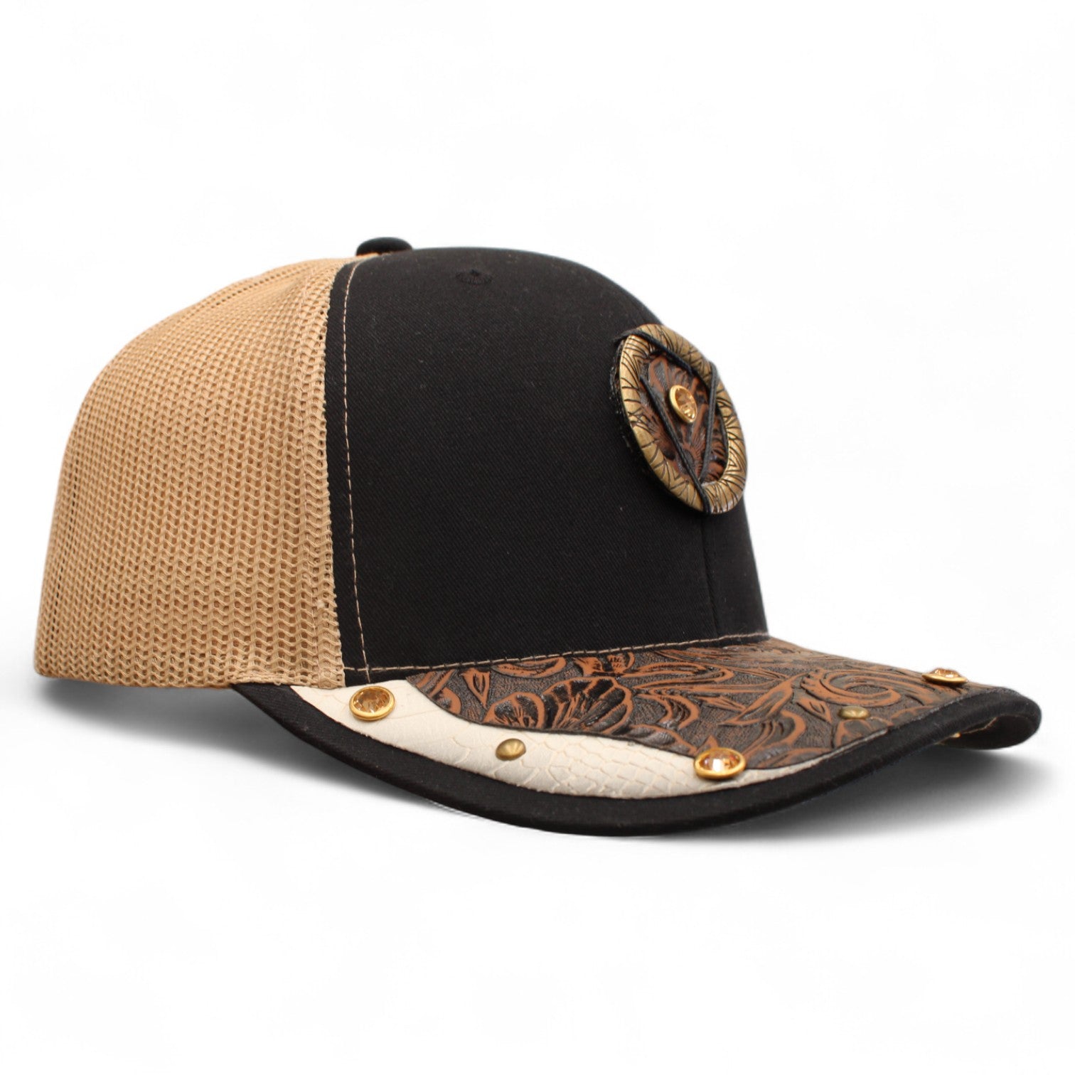 Gorra Vaquera Negra con Herraje Circulo Premier – SomHer Hats
